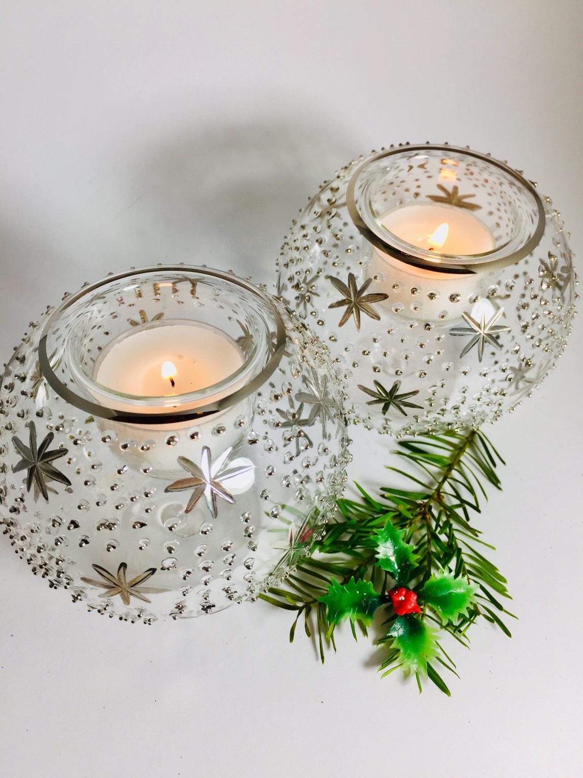 Candle Snowflake Dot - Clear/Silver - Artifactually