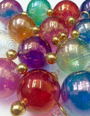 Swirl Ball Ornament (XS) ~ Red - Artifactually